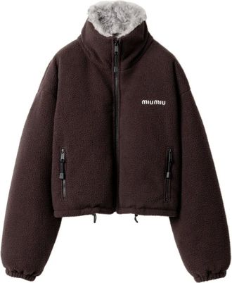 Miu Miu doudoune en polaire - Marron