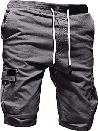 Generic Color Pure Loose Sweatpants Pantalon Homme Short de Sport Casual Homme Shorts de Sport Hommes, gris fonc&eacute;, M