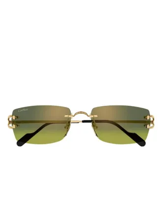 Cartier CT0550S Rimless Gradient Lens Sunglasses - Gold