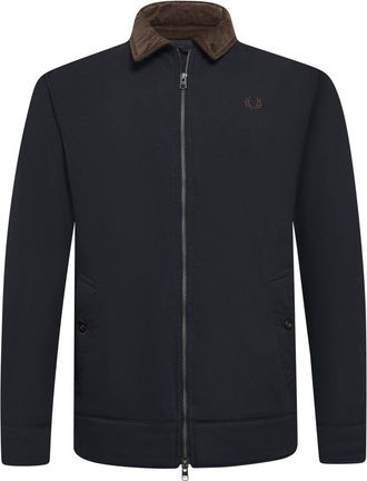 Fred Perry Leichte Jacke mit Kordelkragen und gesticktem Logo in