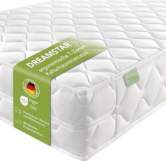 Dreamstar Dreamstar Ergo Flex XXL Duo Matelas orthop&eacute;dique en mousse froide 7 zones I 22 cm de hauteur I Certifi&eacute; Oeko-Tex I Degr&eacute; de fermet&eacute; 2 et 3 I 100 x 200