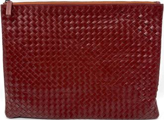 Dragon Diffusion Woven-zip Clutch Bag