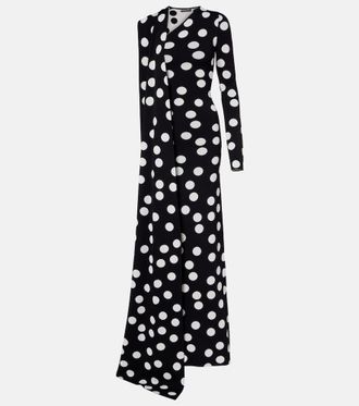 DAVID KOMA Robe longue à pois