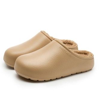 Generic Femme Chaussons Mules Sabots dInt&eacute;rieur avec Doublure Peluche Pantoufles De Maison Chaudes dHiver Semelle Antid&eacute;rapante Int&eacute;rieur Slippers L&eacute;g&egrave;res Et 