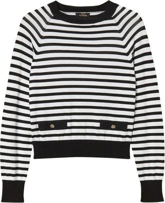 Twinset Femme, Pulls, Multicolore, Taille: 38 FR Pull ray&eacute; &agrave; col rond