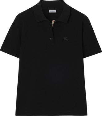 Burberry Femme, Tops, Noir, Taille: 40 FR Polo en coton piqu&eacute; EKD