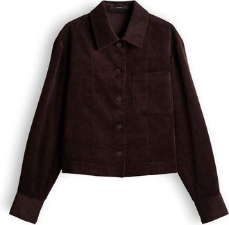 someday Langarmbluse Boxy Overshirt aus Feincord Samtige Oberfl&auml;che mit edler Optik