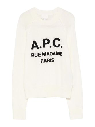 A.P.C. A. P.C. Rundhalspullover - Creme
