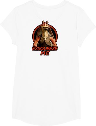 Star Wars Jar Jar Binks Exsqueeze Me Portrait T-Shirt