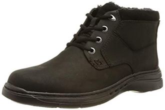 Clarks Homme Un Brawley Botte mi-Mollet, Noir doublé Lea, 46 EU