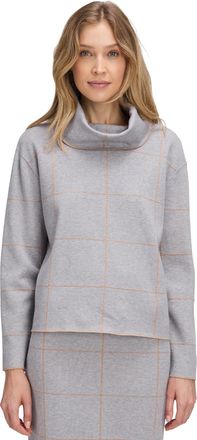 Betty Barclay Damen Strickpullover mit Lurexfaden 36, Patch Grey/Beige