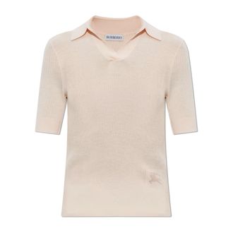 Burberry Rain Cashmere Polo - - Knitwear - Damen - Rosa - M