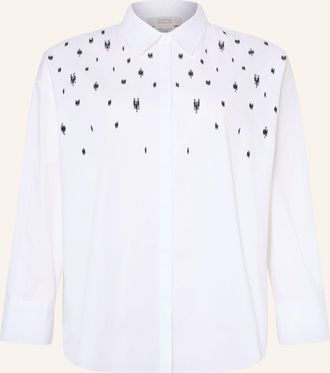 Marina Rinaldi Marina Rinaldi Hemdbluse Mrsbalta Mit Pailletten Und Schmucksteinen weiss