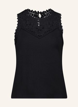 Betty&Co Betty&Co Patchwork-Shirt Ohne Arm schwarz