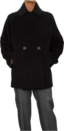 Max Mara Femme, Manteaux, Noir, Taille: 46 FR Cappotto