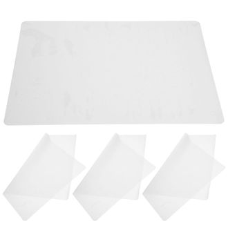 Hemobllo NOLITOY Silikon Tischsets 4 St&uuml;ck Rechteckig 400x300mm Faltbar Hitzebest&auml;ndig Wiederverwendbar f&uuml;r und Familienessen