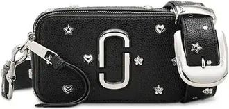 Marc Jacobs Femme, Sacs, Noir, Taille: ONE Size Mini sac Snapshot en cuir clout&eacute; Icon