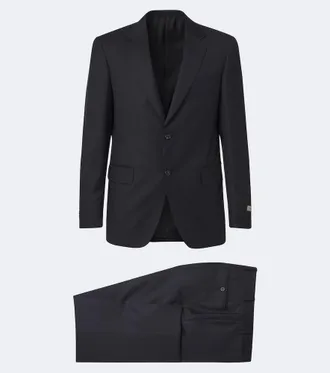 Canali Costume en laine &agrave; rayures tennis