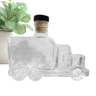 Generic Bourbon Karaffe | Halb LKW Bourbon Spender,375 Ml Alkoholspeicher Schreibtischfigur Mit Interessantem Stopper Zum Geburtstag Zuhause Brunch Hochzeit B
