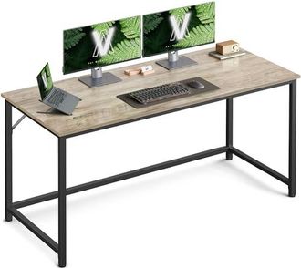 Vasagle Tisch, Computertisch, B&uuml;rotisch, 135 x 60 x 76 cm, f&uuml;r Arbeitszimmer, Schlafzimmer, Wohnzimmer, Greige meliert-tintenschwarz LWD043B02V1