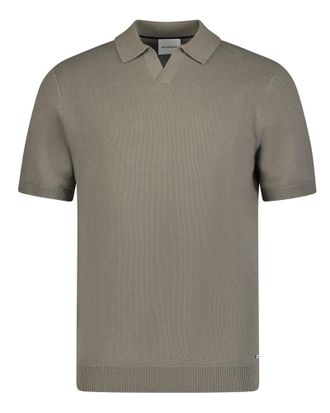 Roy Robson Strick-Poloshirt aus einem Baumwoll-Mix mit Reiskornstruktur in
