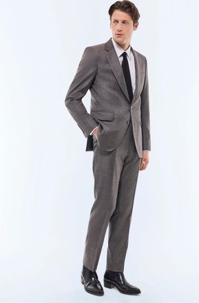 Fursac Costume ajust&eacute; en laine Prince de Galles - Taille 44 - Homme