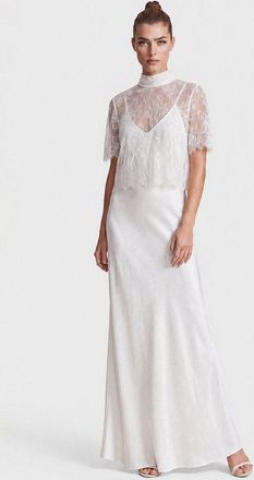 Apart Brautkleid aus Satin mit Spitzenj&auml;ckchen