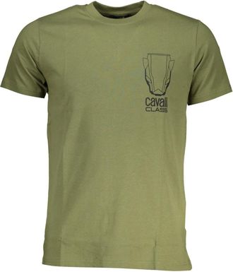 Cavalli Homme, Tops, Vert, Taille: M T-Shirt Avec Imprim&eacute; et Logo