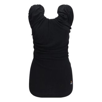 Vivienne Westwood Ginnie Jersey Top - - Tops - Damen - Schwarzk - XS