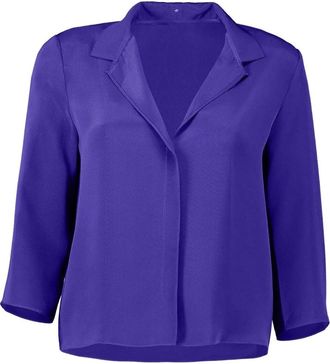 Peter Cohen Hemd mit eckiger Front - Violett