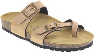 Goldstar RAFTING GOLDSTAR GOLD STAR 1895L Tongs Bio Femme Similicuir Noisette Semelle Caoutchouc, Noisette, 36 EU