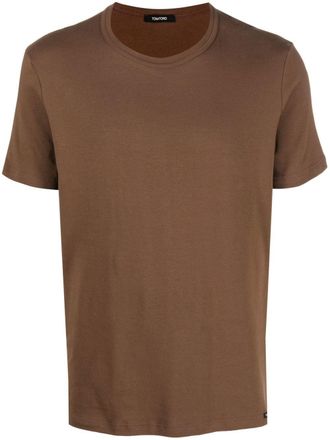 Tom Ford t-shirt &agrave; col rond - Marron