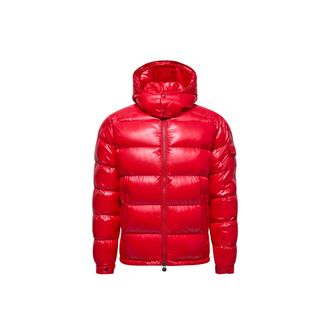 Moncler Moncler Maya Hooded Short Down Jacket, Men, Red, Size: 0