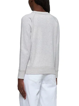 Isabel Marant Logo-Print Cotton Sweatshirt - Beige