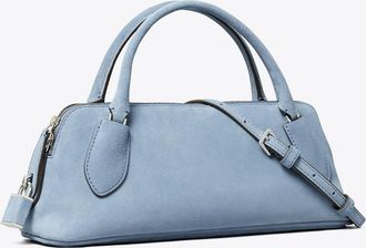 Tory Burch Lock Henkeltasche aus Wildleder