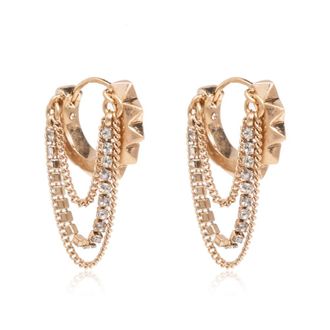 AllSaints Femme, Accessoires, Jaune, Taille: ONE Size Brass Earrings