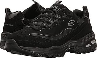 Skechers DLites-Life Saver Memory Foam Lace-up Sneaker Basket, Noir Bkwp, 35 EU X-Large