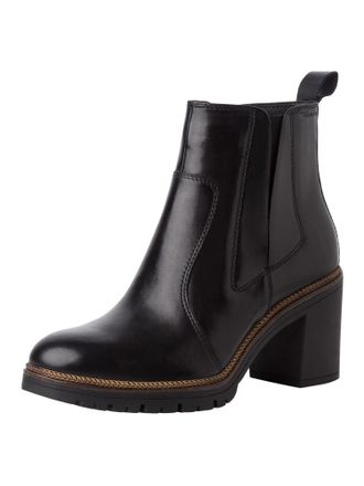 Tamaris Damen Chelsea Leder bequem; BLACK LEATHER, EU 41