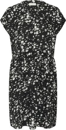 Kaffe Femme, Robes, Noir, Taille: 44 FR Robe Courte Noire Craie Graphique