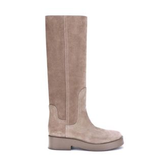 Casadei Femme, Chaussures, Beige, Taille: 38 1/2 EU &Eacute;l&eacute;gantes bottes en daim jusquau genou