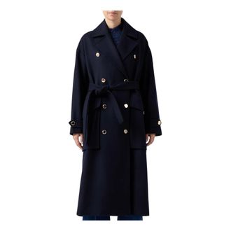 Ermanno Scervino Manteau crois&eacute; - Femme - Manteaux - Bleu - Taille: 42 FR