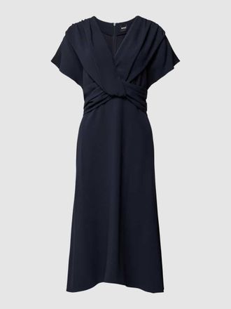 HUGO BOSS Midikleid mit V-Ausschnitt Modell Debasa