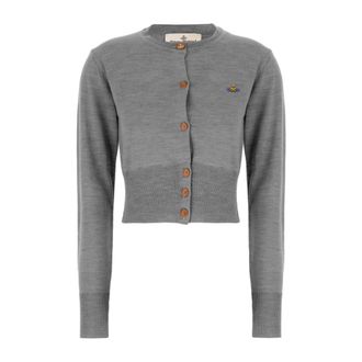 Vivienne Westwood Bea Cropped Cardigan - - Knitwear - Damen - Grau - S