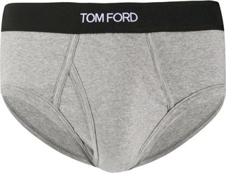 Tom Ford Homme, Sous-v&ecirc;tements, Gris, Taille: XL Briefs avec ceinture logo