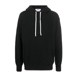 Msgm Msgm, Homme, Sweatshirts et sweats &agrave; capuche, Noir, Taille: XL Cashmere Blend Sweat &agrave; capuche