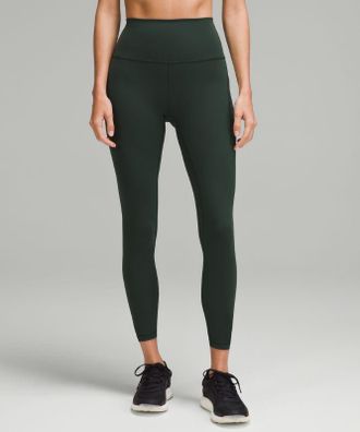 lululemon Legging Wunder Train taille haute avec poches pour Femmes - 64 cm - Vert - Taille 14