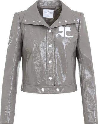 Courrèges Femme, Vestes, Gris, Taille: 38 FR Reedition Vinyl Jacket