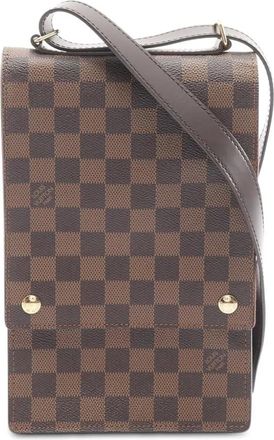 Louis Vuitton 2000 Damier Ebene Portobello Umh&auml;ngetasche - Braun