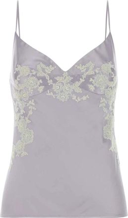 Ermanno Scervino Femme, Tops, Violet, Taille: 38 FR Top Ricamo