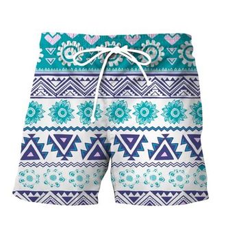 Generic Maillot de bain pour homme Short de plage d&eacute;t&eacute; avec impression num&eacute;rique 3D Short de bain d&eacute;contract&eacute;, bleu ciel, XXL